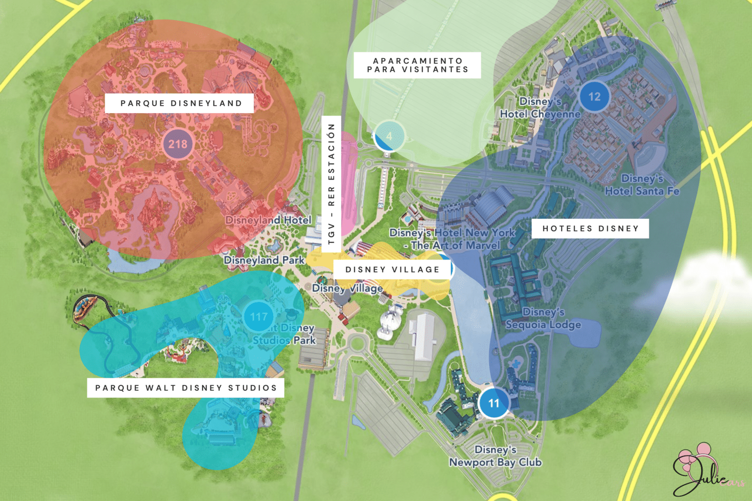 El nuevo mapa 2026 de Disneyland Paris: planos de los 2 parques